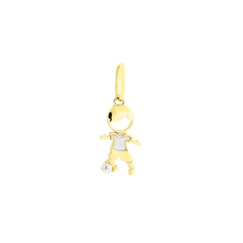 Pingente De Ouro 18K Filho Menino Bicolor