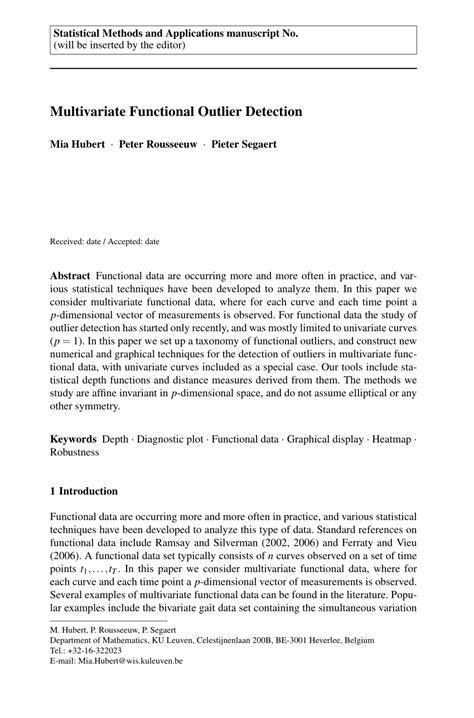 pdf multivariate functional outlier detection