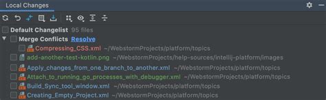 Resolve Git Conflicts WebStorm Documentation
