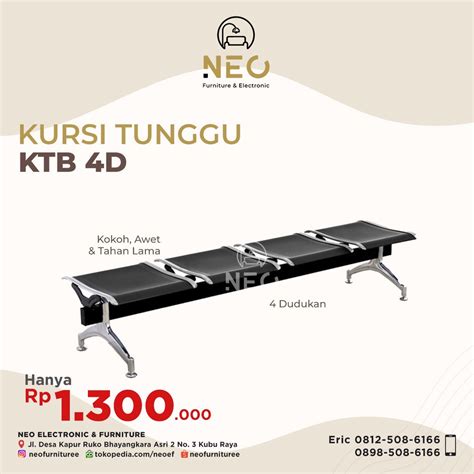 Jual NEO KURSI TUNGGU KURSI BANDARA TANPA SANDARAN 3 SEATER 4 SEATER
