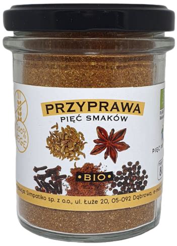 Przyprawa Pięć Smaków BIO Ekologiczna Bezglutenowa 80 g Pięć Przemian