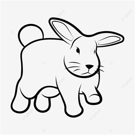 Cute Walking Rabbit Rabbit Drawing Rabbit Sketch Bunny Png And