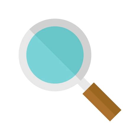 Icono De Lupa En Estilo De Color Plano Vector Premium