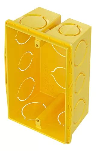 Kit C 50 Caixa De Luz Plástica Amarela 4x2 Original Fortlev Frete grátis