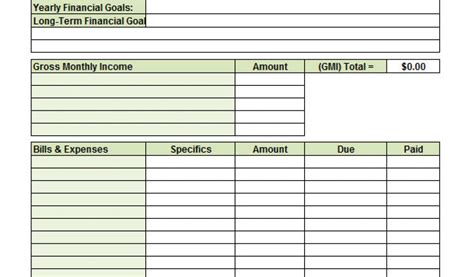 Templates For Household Budgets Sample Budget Templates In Excel
