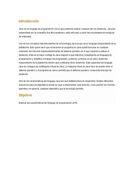 introducción java pdf objeto informática java lenguaje de programación