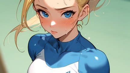 Fitness Model Ponytail Looking At Viewer AI Art Anime Girls