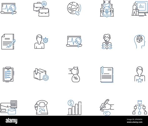 number crunching line icons collection analysis math statistics algorithms spreadsheet