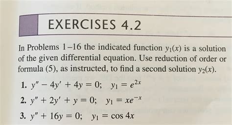 solved in problems 1 16 the indicated function y 1 x is a