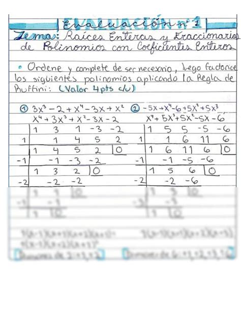 SOLUTION Ra Ces Enteras Y Fraccionarias De Polinomios Con Coeficientes
