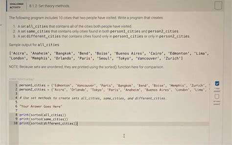 solved the following program includes 10 cities that two