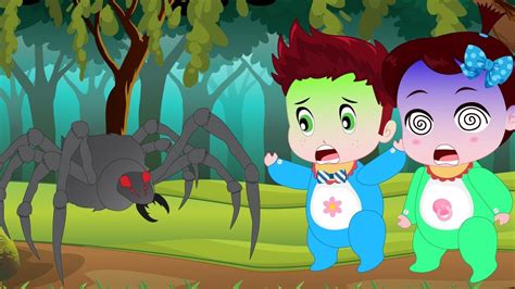 Sun Moon Babies Cartoons Animation Sun Afraid Of Spiders