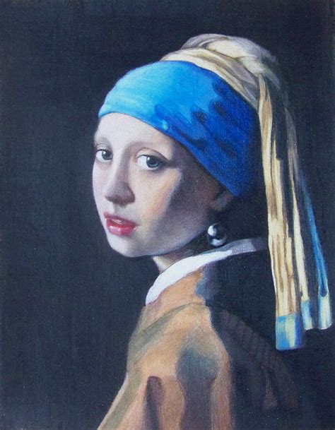 Girl With A Pearl Earring After Vermeer Drawing By Liam Harper Fine