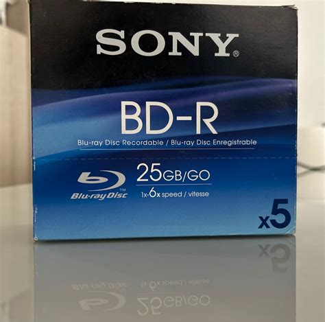Sony Bd R Blu Ray Disc Recordable Blu Ray Disc Enregistrable