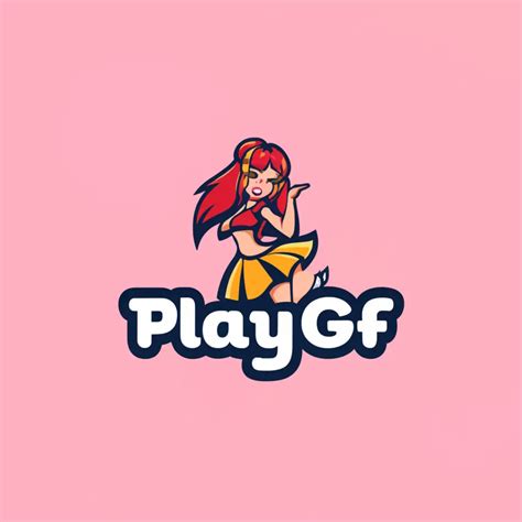Logo Design For Playgf Modern Text With Super Short Skirt Cam Girl Icon On Clear Background Ai