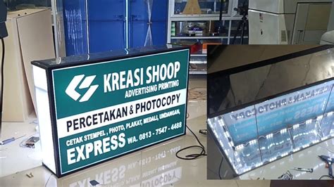 Neon Box Akrilik Pakai Lampu Led Module Pakai Trafo A Youtube