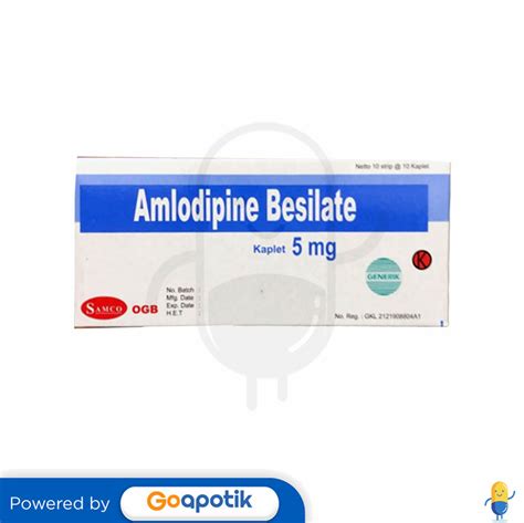 Amlodipine Besilate Samco Mg Box Kaplet Kegunaan Efek Samping