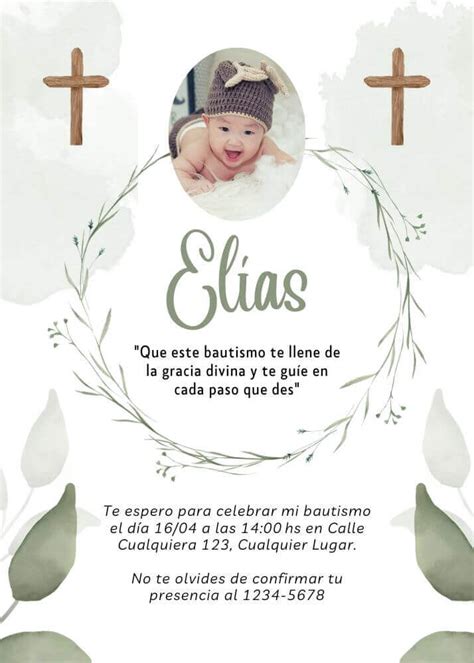 Plantillas Invitaciones Bautizo Gratis Para Editar Invitaciones