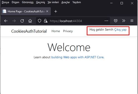 ASP NET MVC Core 5 0 Cookie Authentication Kullanımı