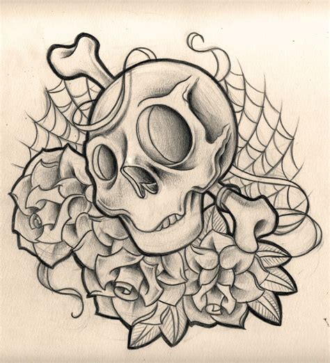 Skull And Roses By WillemXSM On DeviantART Skull Tattoo Design Tattoo