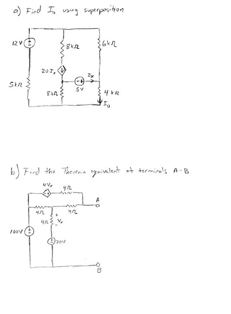 Solved Find I O Using Superposition B Find The Thevenin Chegg