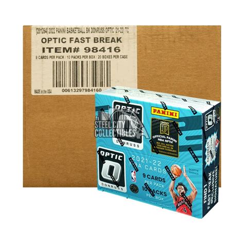 2021 22 Panini Donruss Optic Basketball Fast Break 20 Box Case Steel