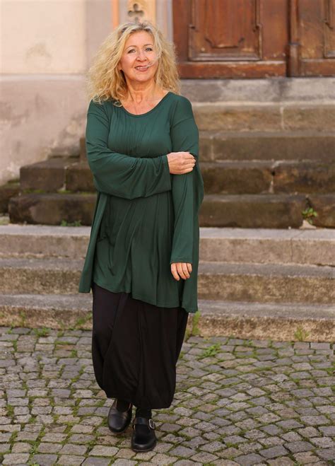 AKH Lagenlook OVERSIZE SHIRT Gr 48 50 52 54 56 58 grün Lagenlook