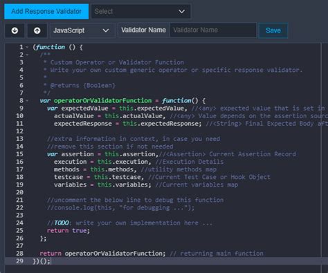 JSON Response Validation VREST NG Documentation