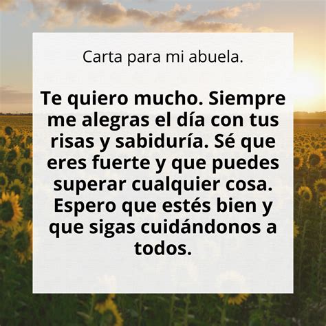 Carta Para Mi Abuela Puras Letras