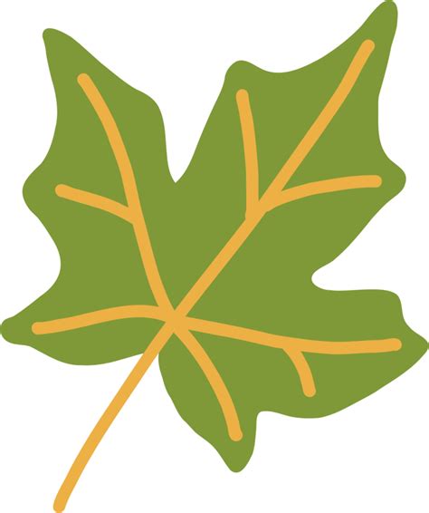 Simplicidad Hoja De Arce Dibujo A Mano Alzada Dise O Plano Png
