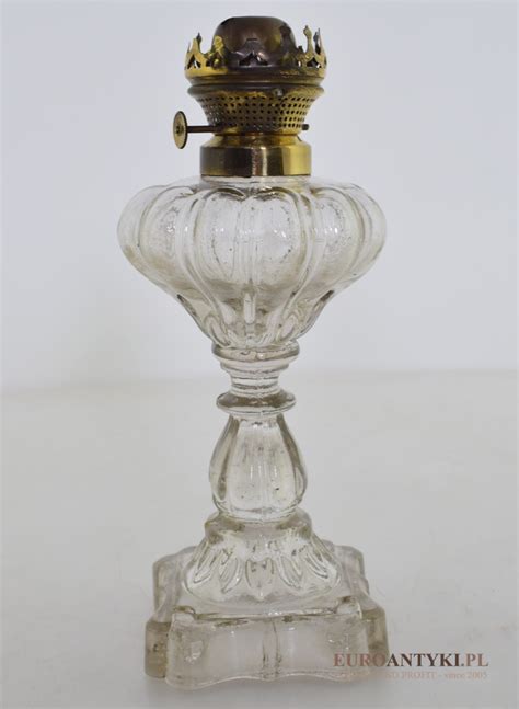 Szklana Lampa Naftowa Z Lat 1900 Zabytkowe Lampy L B Brevete EuroAntyki