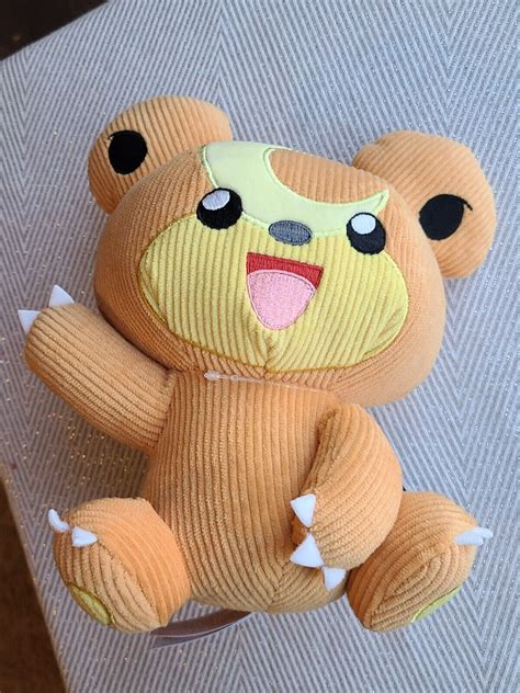 Mavin Pokemon Corduroy Plush 9 Inch TEDDIURSA Jazwares Licensed