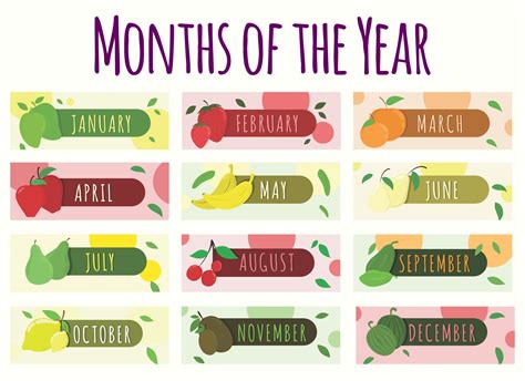Free Printable Months Of The Year Cards Printable Word Searches