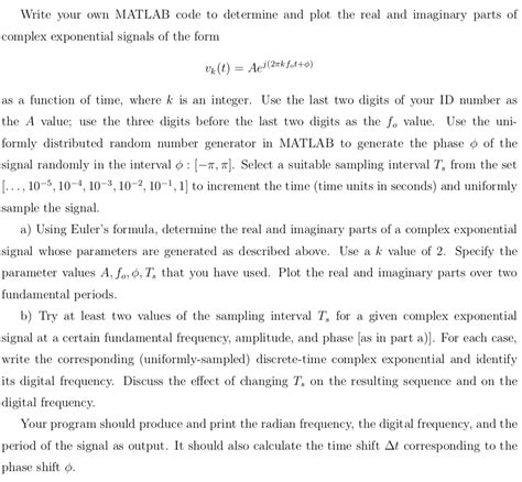 solved write your own matlab code to determine and plot the