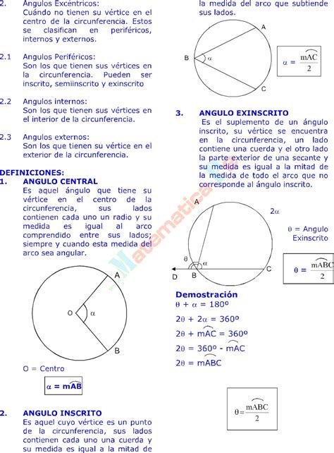 Ngulos En La Circunferencia Preguntas Resueltas Pdf