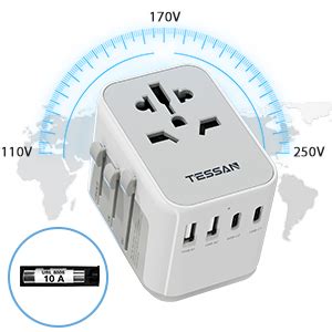 TESSAN Adapter podróżny na całym świecie uniwersalny adapter podróżny