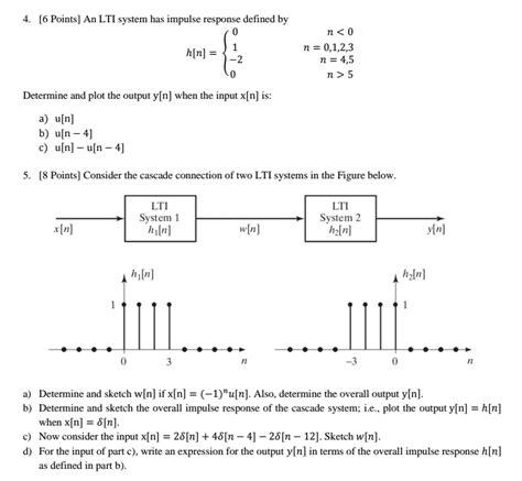 solved an lti system has impulse response defined by h[n]