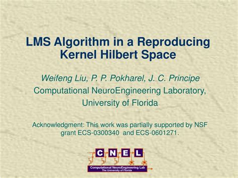 ppt lms algorithm in a reproducing kernel hilbert space powerpoint presentation id 9601763
