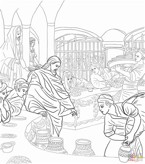 Great Banquet Parable Of The Bible Coloring Pages Sketch Coloring Page