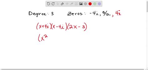 solved write a polynomial f x that satisfies the given conditions see example 6 degree 3