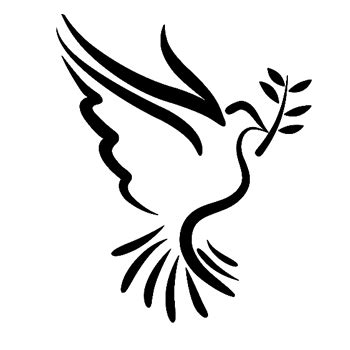 Adesivo De Parede Silhueta Pomba Da Paz