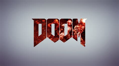 Doom Logo Minimalism Doom Game Doom 2016 Video Games HD Wallpaper