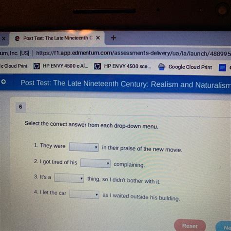 select the correct answer from each drop down menu
