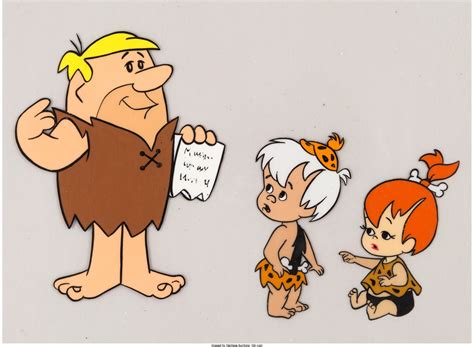 The Flintstones Barney Rubble Pebbles And Bamm Bamm Production Lot 94531 Heritage