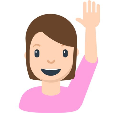Pessoa Levantando A Mão Emoji