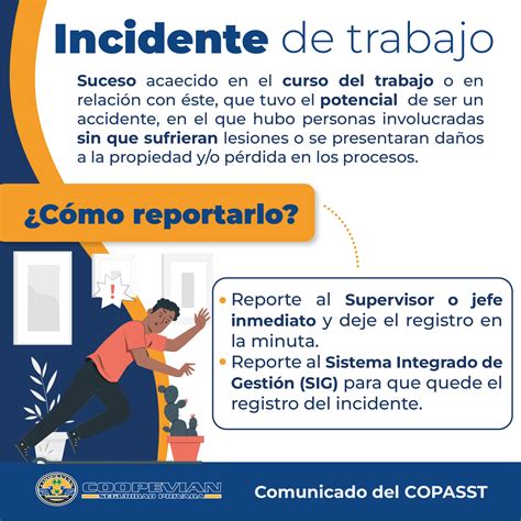 Cómo reportar un accidente o incidente de trabajo COOPEVIAN CTA