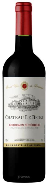 Château le Bedat Bordeaux Supérieur Vivino Canada