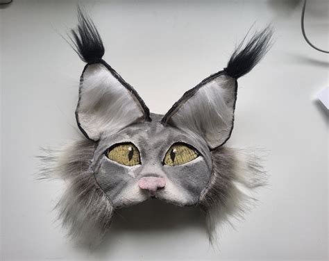 Gray Maine Coon Therian Mask Etsy