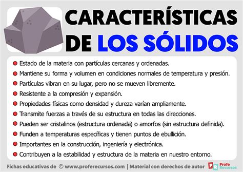 Características de los Sólidos