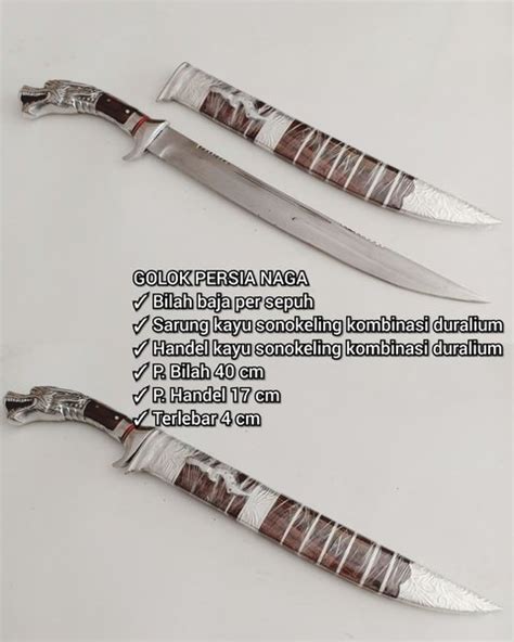 Jual Golok Tebas Golok Persia Serbaguna Super Tajam 49 Di Lapak Knife